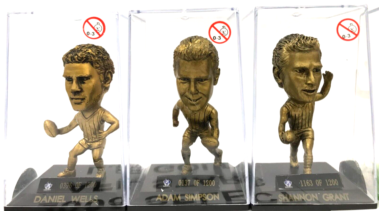 2008 SELECT AFL STARS COLOR + L.E GOLD FIGURINE FULL TEAM SET(3+3)-NTH ...