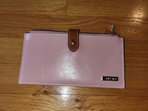 2 TONE PINK WOMEN'S ANDOILT GENUINE LEATHER CREDIT CARD WALLET - NEW | eBay