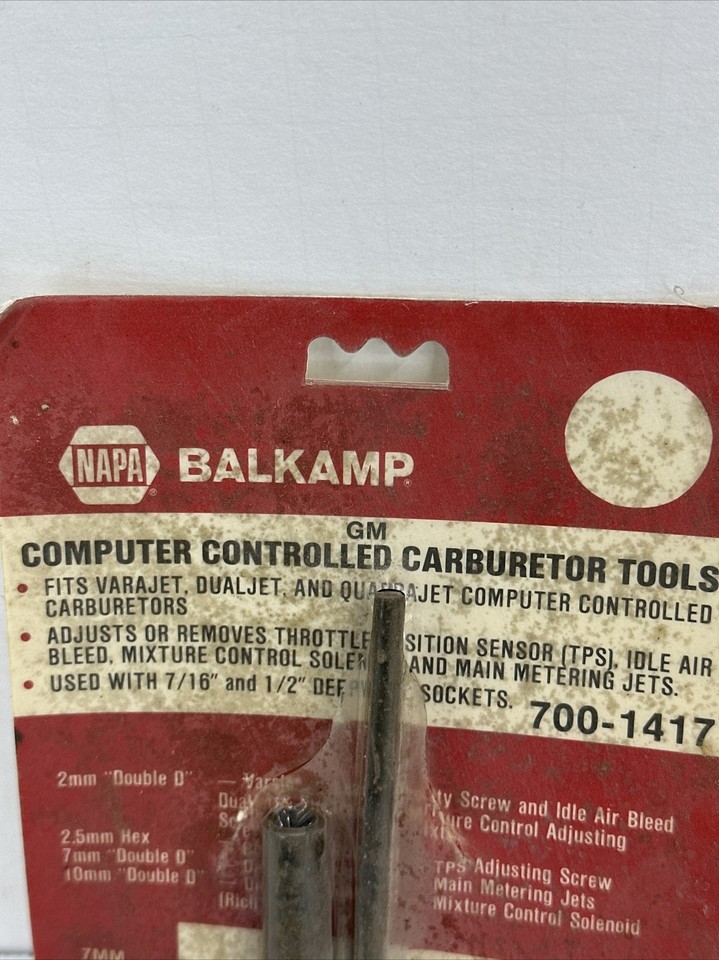 Vintage NAPA Balkamp pn 700-1417 Adjusting Kit for Older GM Carbs | eBay