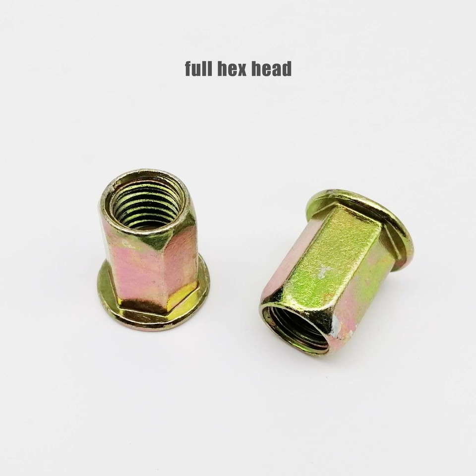 5/20X M4-M12 Carbon Steel Hex Hexagon Head Bind Rivet Nut Insert Rivnut ...