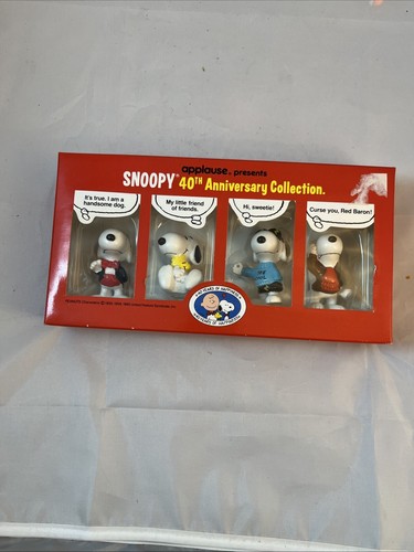 Snoopy PVC Joe Cool Flying Ace Woodstock Peanuts 40th Anniversary Set ...