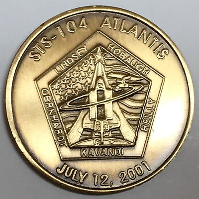 N104 NASA SPACE SHUTTLE COIN / MEDAL, ATLANTIS, STS-104 | eBay