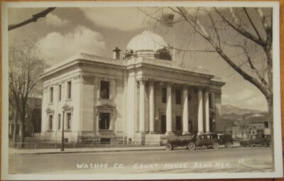Reno, NV 1930 Realphoto Postcard: Washoe County Court House - Nevada ...