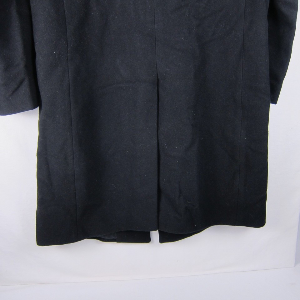 Jos A Bank Dress Coat Men's 40R Black 100% Wool Winter Formal Overcoat ...