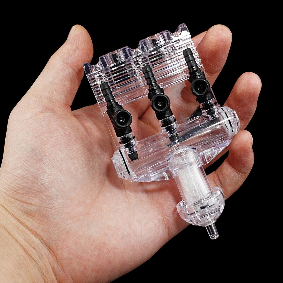 Hordion 3-Way Aquarium Air Check Flow Control, Valve, Switch Gang 3 way ...