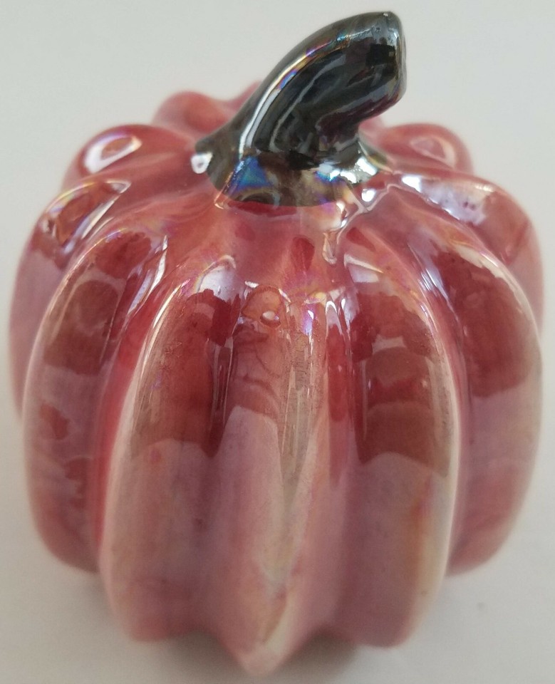 Pearlized Decorative Harvest Ceramic Pumpkins Fall Decor, Select: Color ...