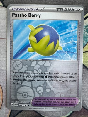 Passho Berry Reverse Holo English Pokemon TCG BKBT41 | eBay