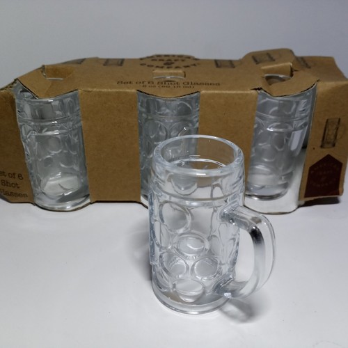 Home Essentials Basic Set of 6 Beer Mug style 2 oz Shot Glass NEW ...