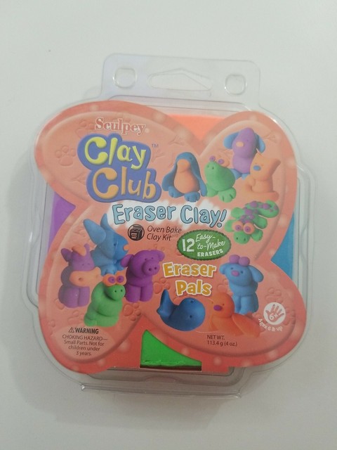 Sculpey Clay Club Eraser Pals Clay Oven Bake Kit 12 Easy to Make ...