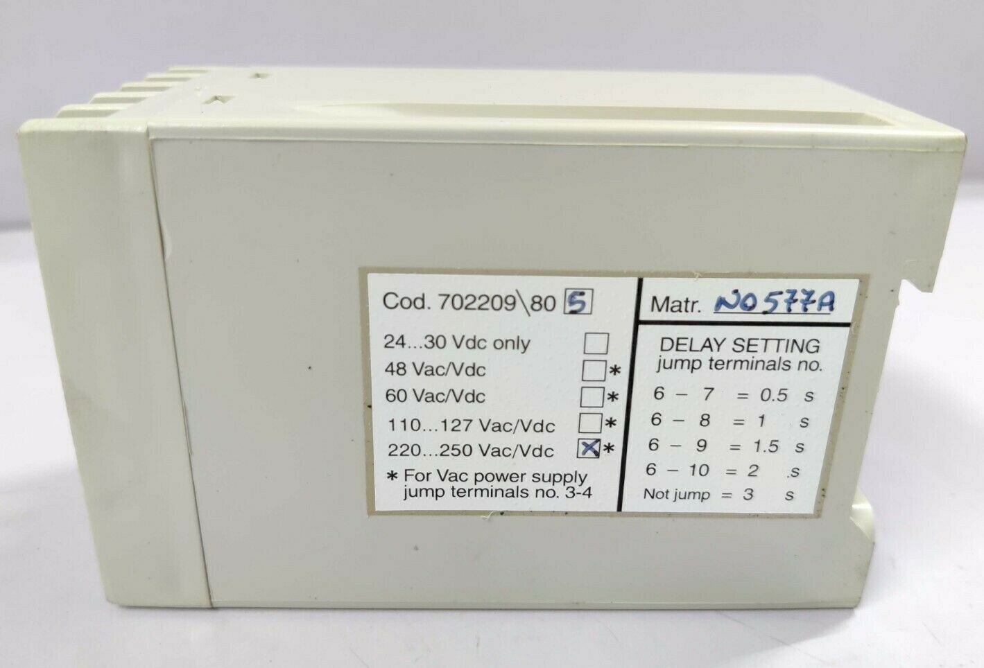 ABB 1SDA038320R1 Electronic Time Delay 220/250V DC/AC E1/6 | eBay