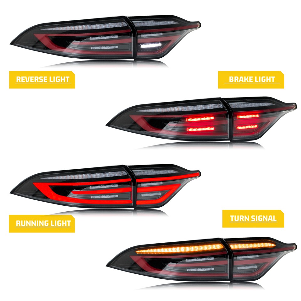 LED Tail Lights & Center Lamp for Toyota Corolla E210 2020-2024 Clear ...