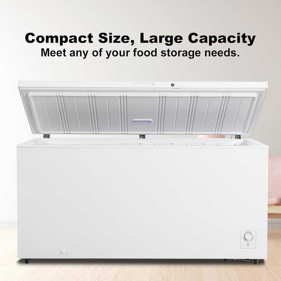 Chest Freezer 18 Cu.Ft Deep Freezer, Compact Freezer with 4 Universal ...
