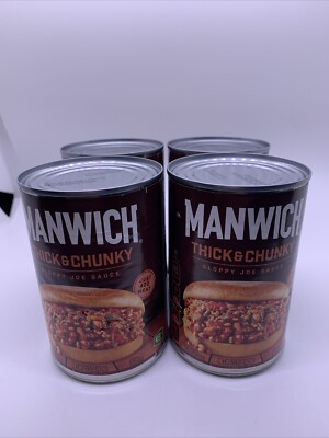 Manwich Thick & Chunky Sloppy Joe Sauce 4 Cans 15.5 Oz B/b 05/2026 | eBay