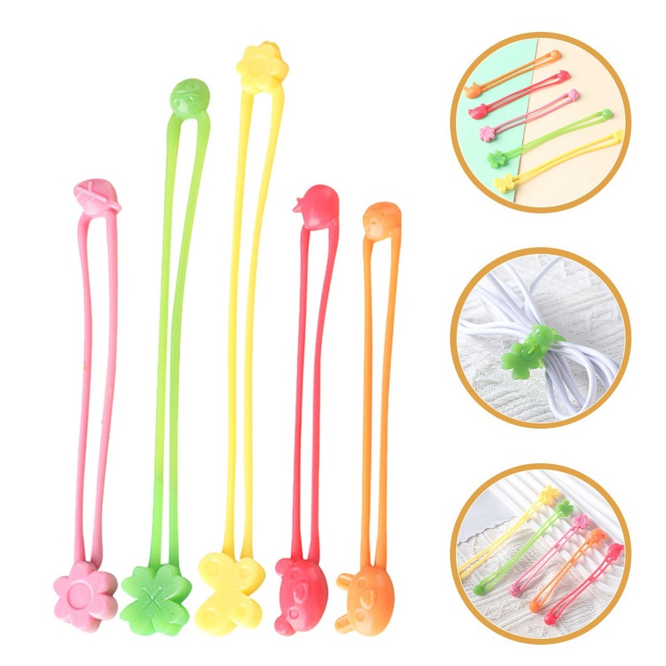 15 Pcs Elastic Straps Silicone Storage Band Book Bands Bento Wrap ...