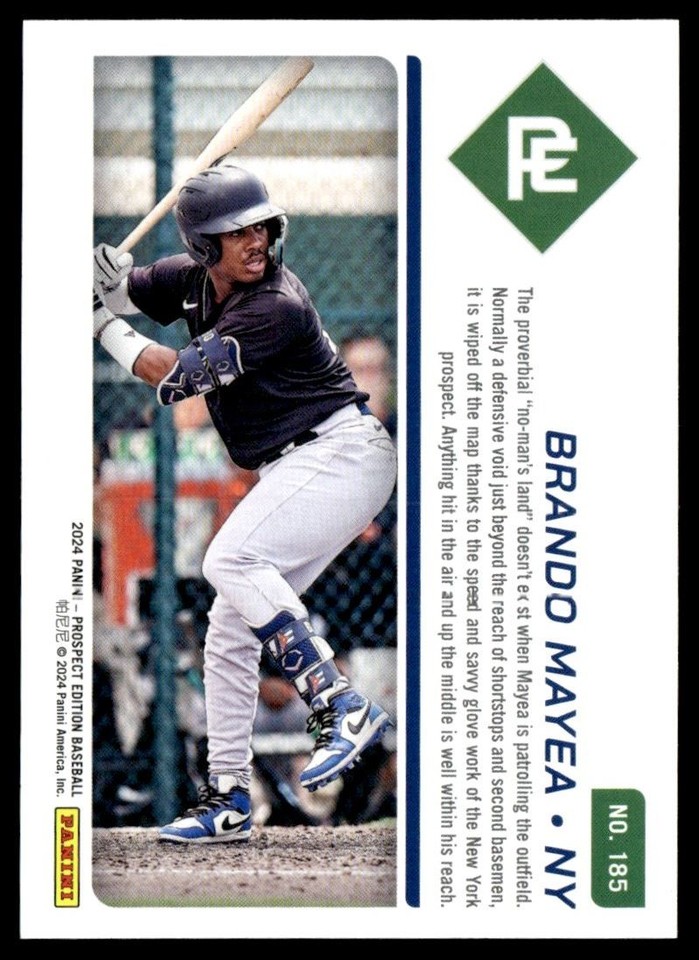 2024 Panini Prospect Edition Brando Mayea New York Yankees #185 | eBay