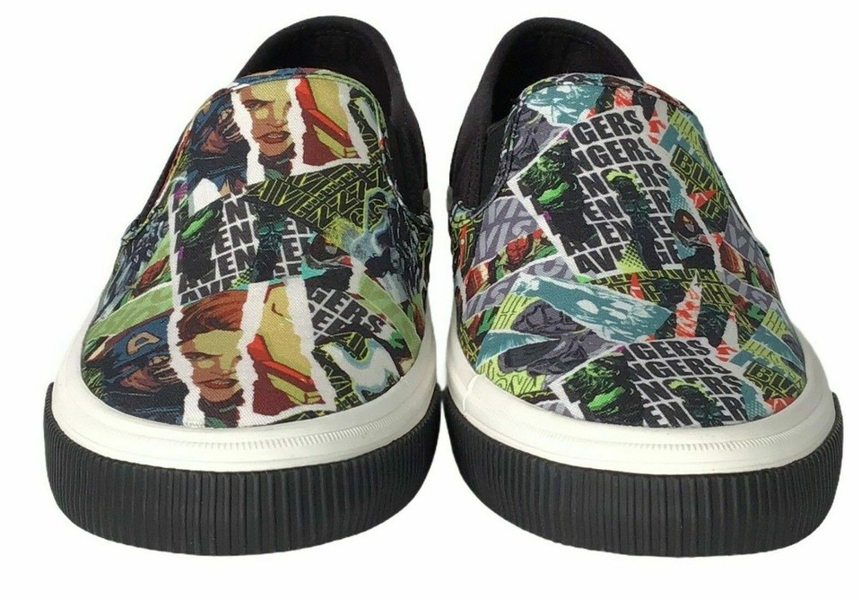 TOMS x Marvel Collab Avengers Mens Slip On Shoes Limited Edition Sz 9.5 ...