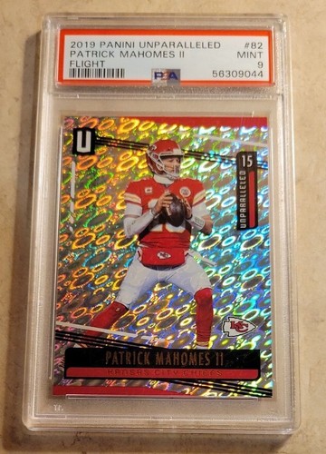 2019 PANINI UNPARALLELED FLIGHT PATRICK MAHOMES II PSA 9 MINT #82 ...