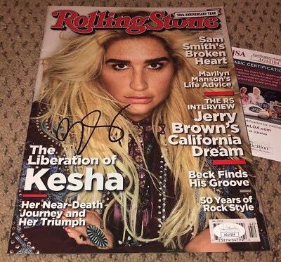 KESHA SIGNED ROLLING STONE MAGAZINE JSA COA AUTOGRAPH KE$HA TIK TOK DIE ...