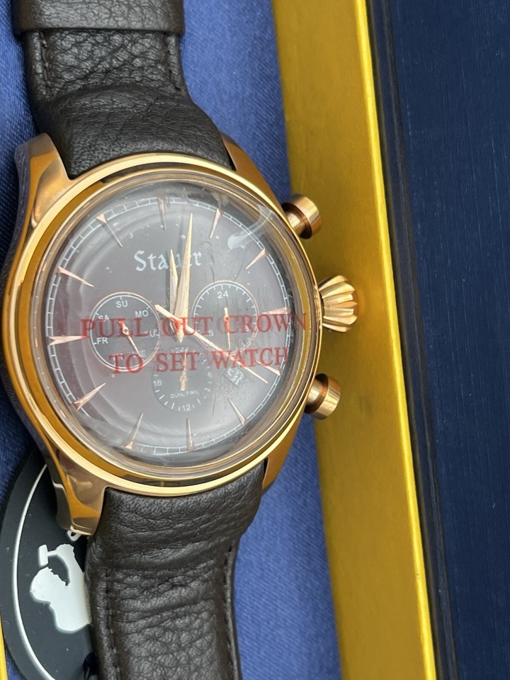 NEW MEN'S STAUER WATCH TIMEPIECE MODEL # 28932 Zephyr | eBay