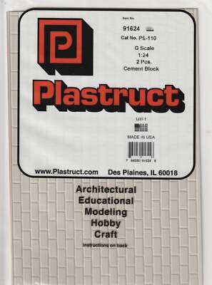 Plastruct G Patterned Sheets Concrete Block .020 x 7 x 12in pkg(2 ...