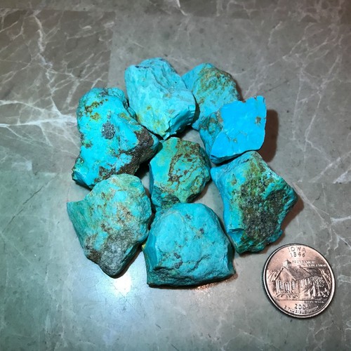 SLEEPING BEAUTY TURQUOISE NUGGETS ROUGH - 1/4 POUND LOT - VERY HIGH ...