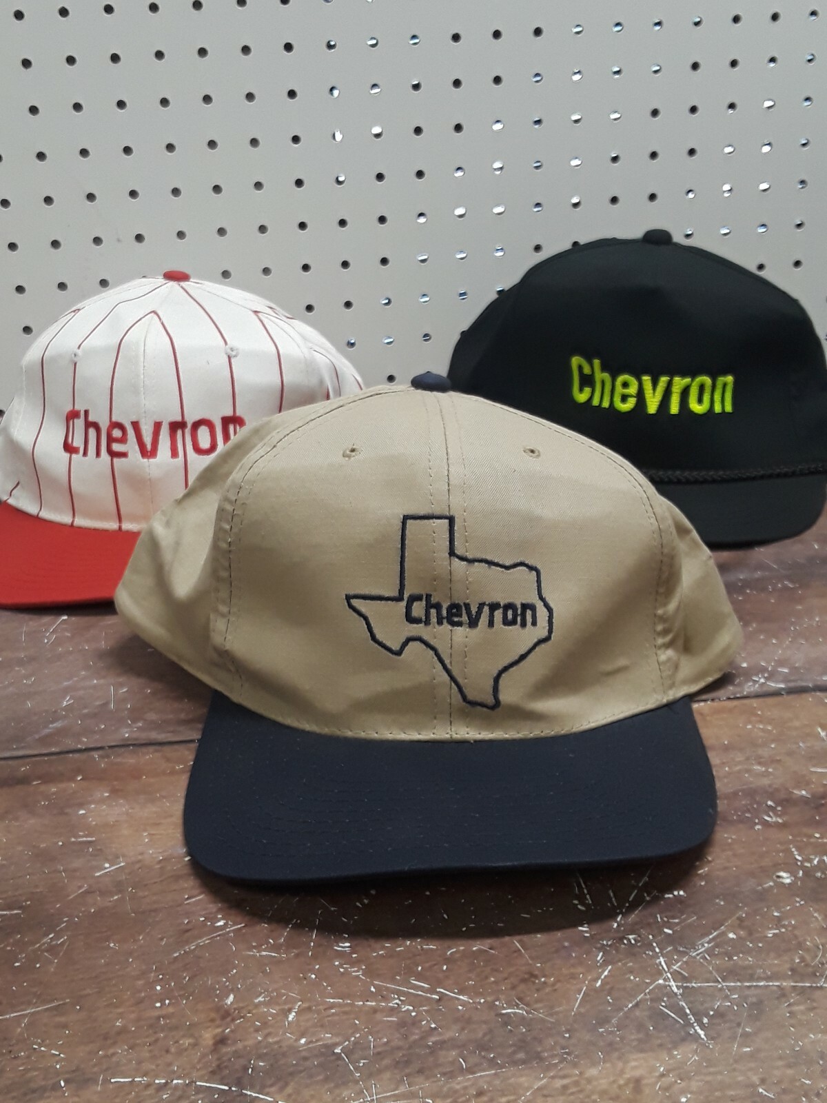 Lot of 3 Chevron Oil Hats, | eBay