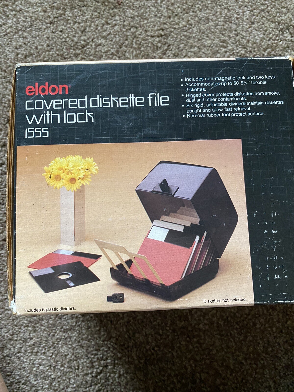 eldon diskette file with lock brand new vintage Rare | eBay
