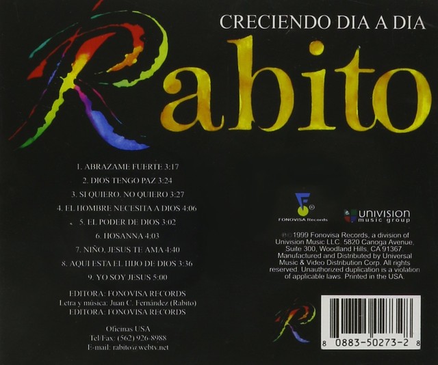 Creciendo Dia a Dia by Rabito (CD, 1999) for sale online | eBay