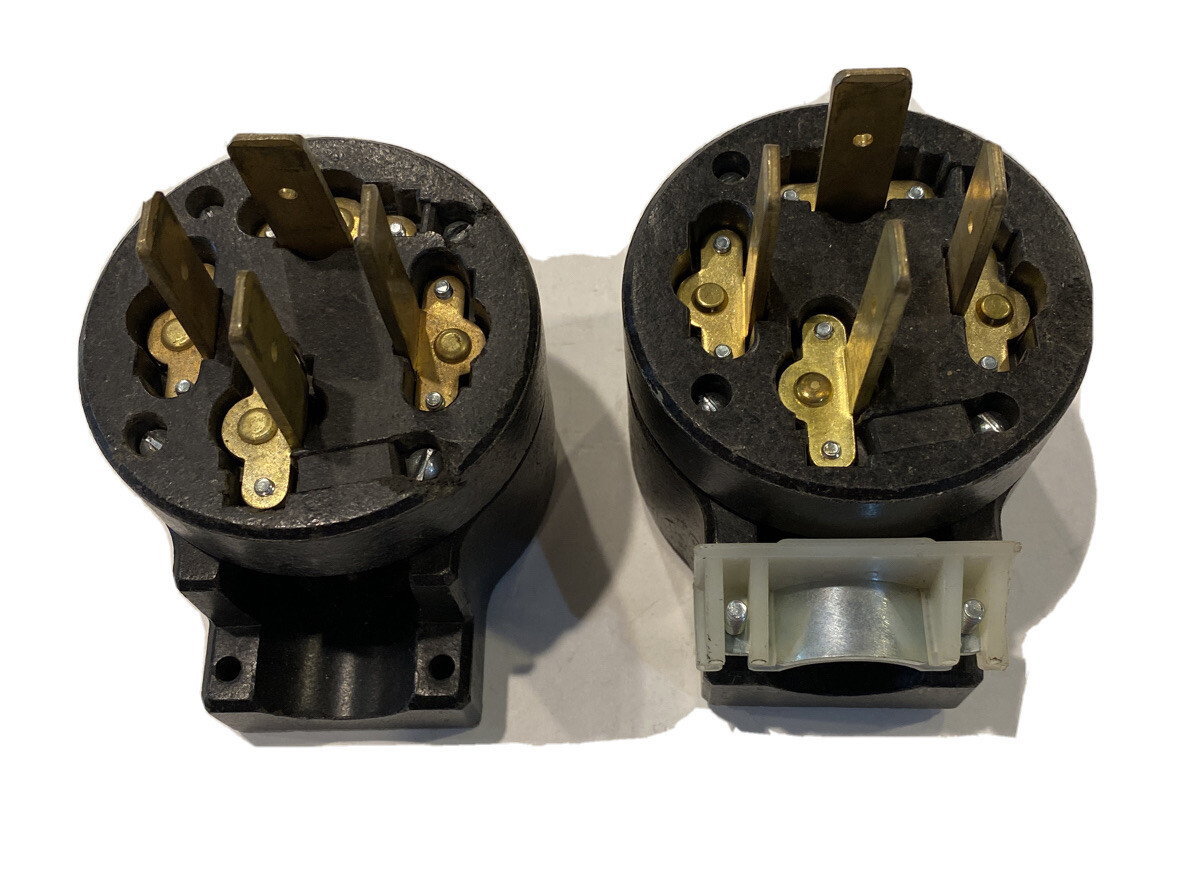 Lot of 2 Hubbell 4 Straight Prong 120-208V 60A Plugs | eBay