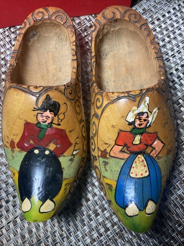 Vintage Wooden Small Dutch Clogs Shoes Made In Holland Hand Painted ...
