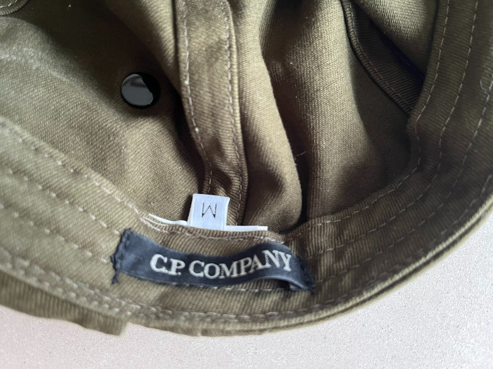 C.P. COMPANY CAP WITH GLASSES NEW ARMY GREEN SIZE M CP GOGGLE HAT ...