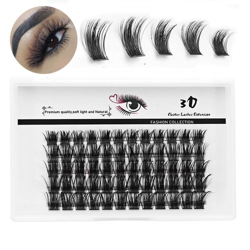 60Clusters 50D Cluster Lashes Faxu Mink Hair Lash Clusters DIY Eyelash ...