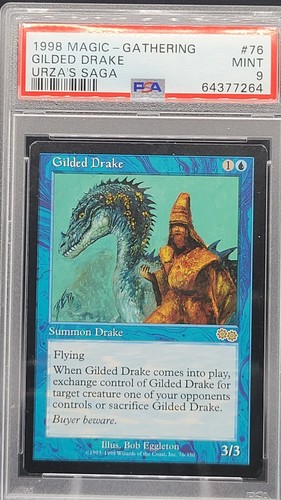 PSA 9 MINT Gilded Drake Urza's Saga Magic the Gathering Card GM1 | eBay