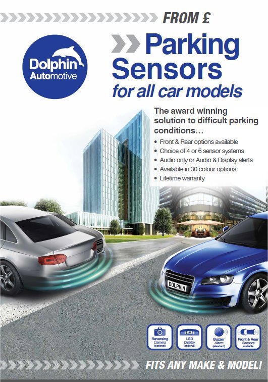 Dolphin DPS400 Reverse Parking Sensor Kit - 4 Sensors Audio Buzzer ...