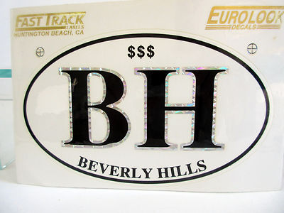 BH - Beverly Hills - Black & White Bumper Sticker By Stik-R's FTS ...