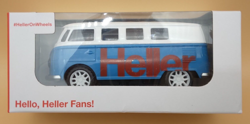 Die-Cast Heller Furniture Heller On Wheels 1:32 VW Bus Van Blue & White ...