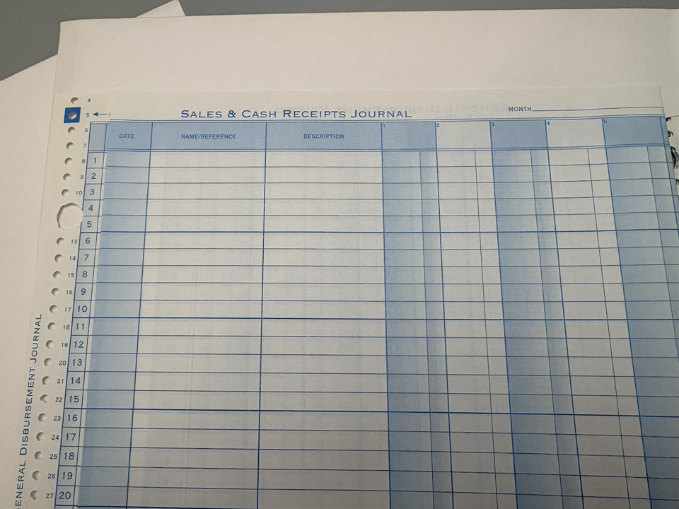 192NJ General Disbursement Sales and Cash Receipts Journal 49 Sheets | eBay