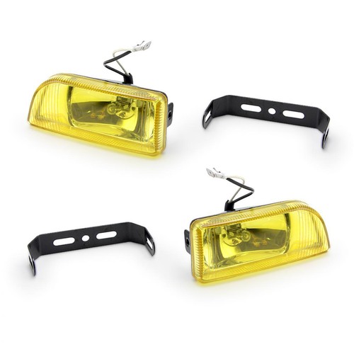 2" Yellow Glass Lens Universal Fog Light Spot Lamp H3 12V 55W Halogen ...