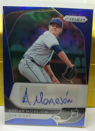 2020 Panini Baseball Prizm Adrian Morejon Auto Blue Rookie #'d 25/99 ...