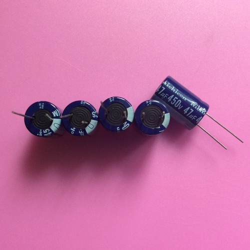 2pcs 47uF 47MF 450V 105C Capacitors Nichicon 16x25mm fit 47uf 420V 400V ...