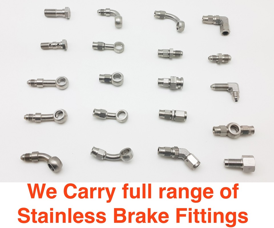 Stainless Steel AN3 3AN 90 degree Brake Hose Swivel Fittings Female ...