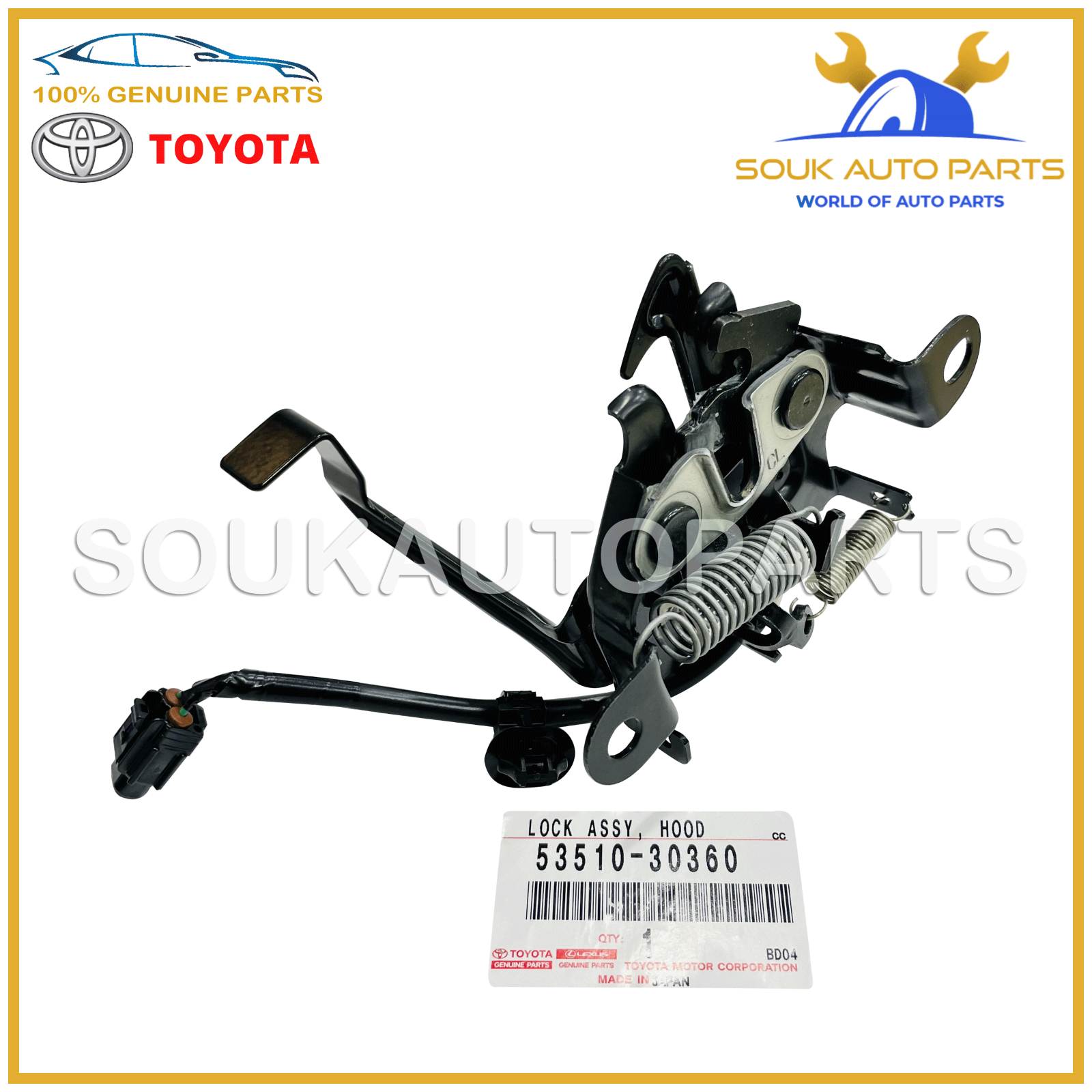 53510-30360 Genuine Toyota LOCK ASSY, HOOD 53510-30360 OEM | eBay
