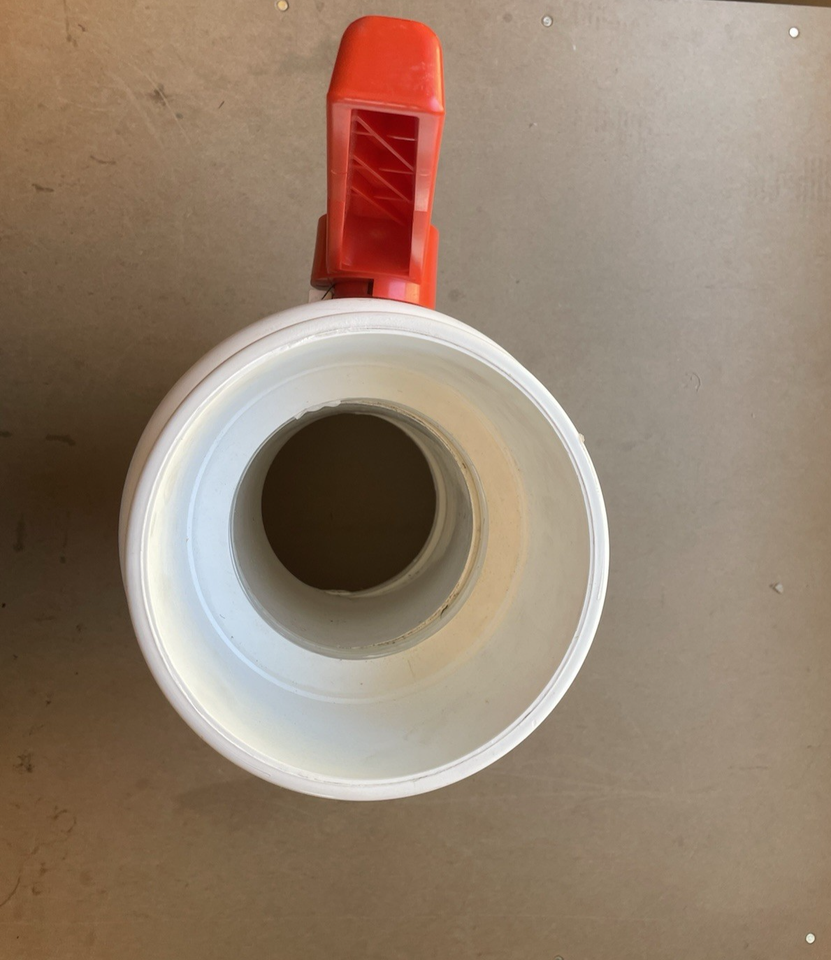 Everflow 6" PVC Solvent Ball Valve 150 PSI White 260S600 (for non ...