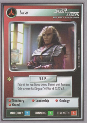 Star Trek CCG - Lursa -1994 Premiere SILVER BORDER Rare | eBay