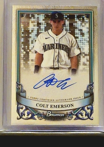 Colt Emerson 2024 Bowman Sterling Prospect Base Auto #PA-CE Seattle ...