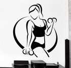 Vinyl Wall Decal Fitness Gym Sport Girl Beautiful Body Health Stickers ...