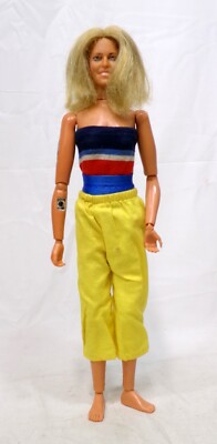 Kenner Vintage Bionic Woman Jaime Sommers 12" Doll w/ Yellow Pants ...
