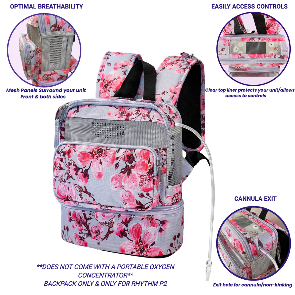 Rhythm Healthcare P2 Backpack/Floral Lightweight, Room for accessories ...