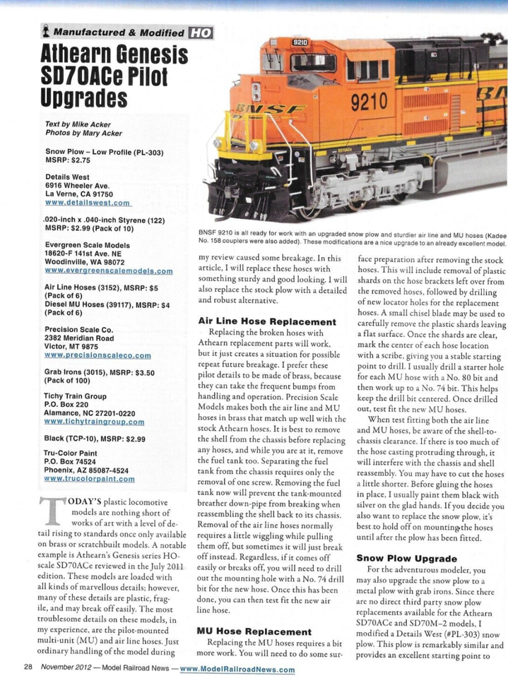 Model Railroad News Magazine Athearn Genesis Centennial Tangent Hopper ...