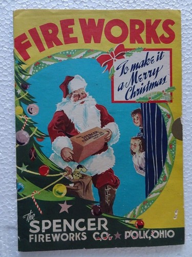 VINTAGE SPENCER FIREWORKS CATALOG SANTA 1940 VG COND. | eBay